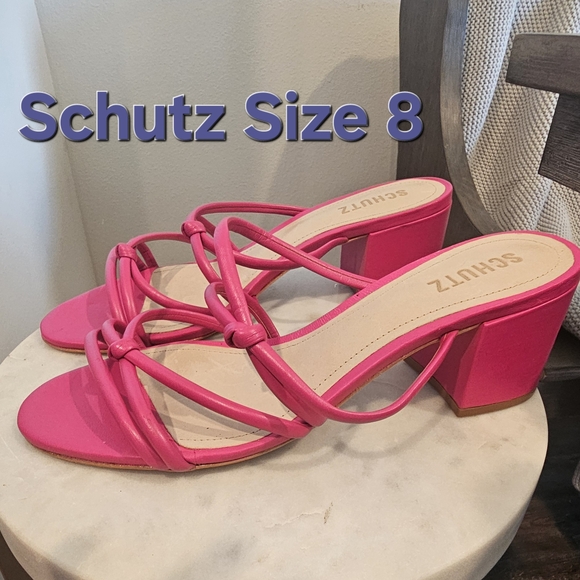 SCHUTZ | Shoes | Schutz Pink Strappy Heels | Poshmark